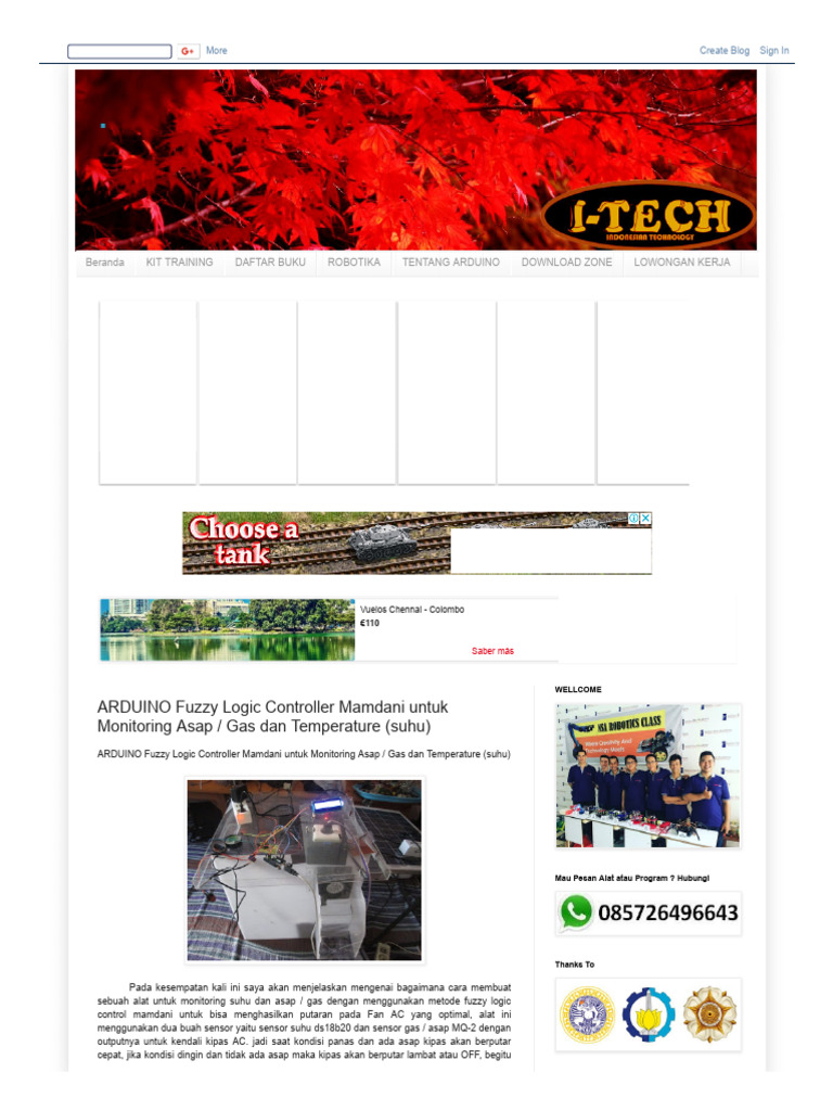 ARDUINO Fuzzy Logic Controller Mamdani Untuk Monitoring Asap - Gas Dan ...