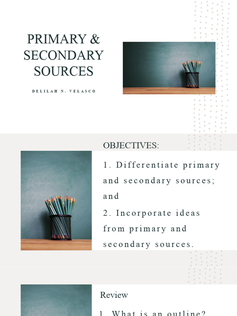 Understanding Primary and Secondary Sources | PDF | Cognition | Human ...