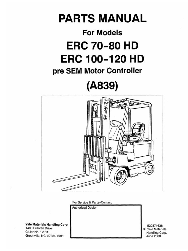 ERC 70-80-100-120 HD (A839) Pre SEM Motor Controller | PDF