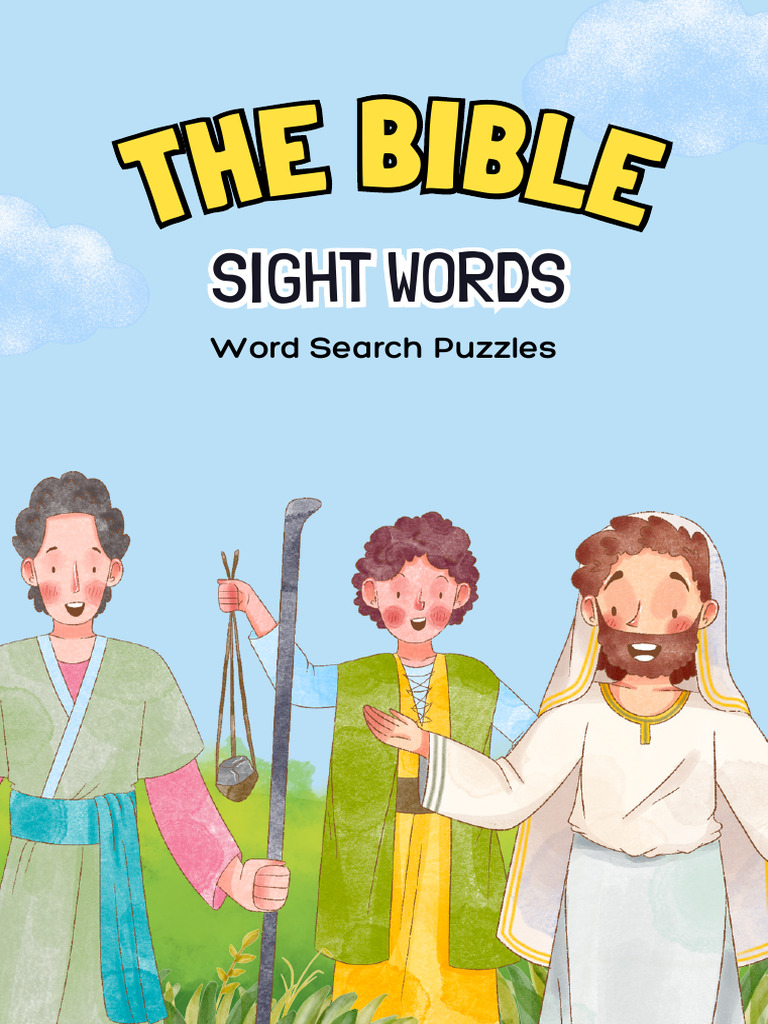 Religion Studies Bible Sight Word Search Worksheet in Colorful ...