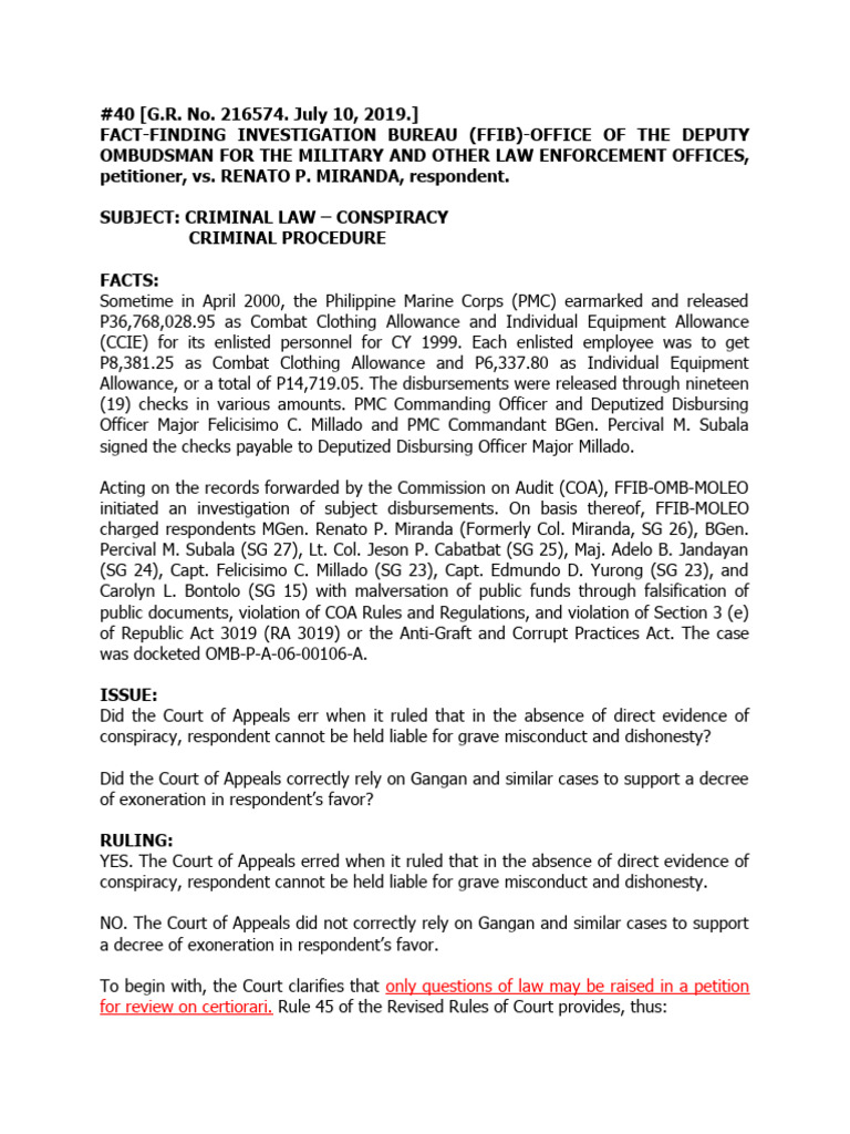 40 Fact Finding Investigation | PDF | Appeal | Public Law