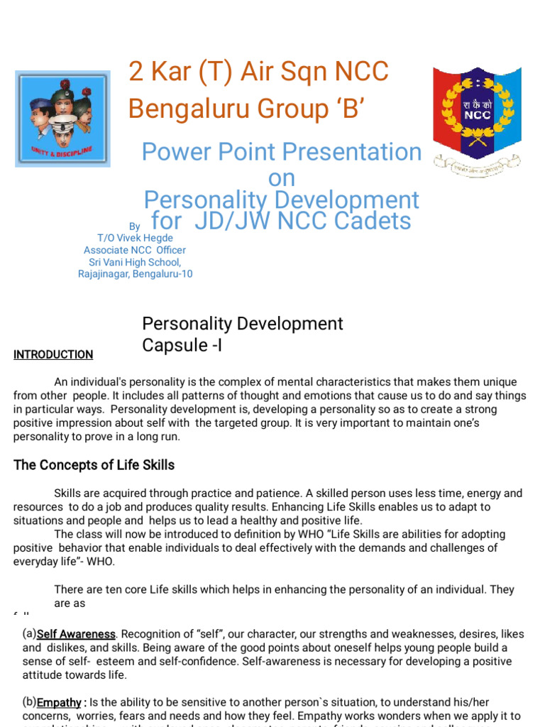 5.personality Development | PDF | Communication | Emotions