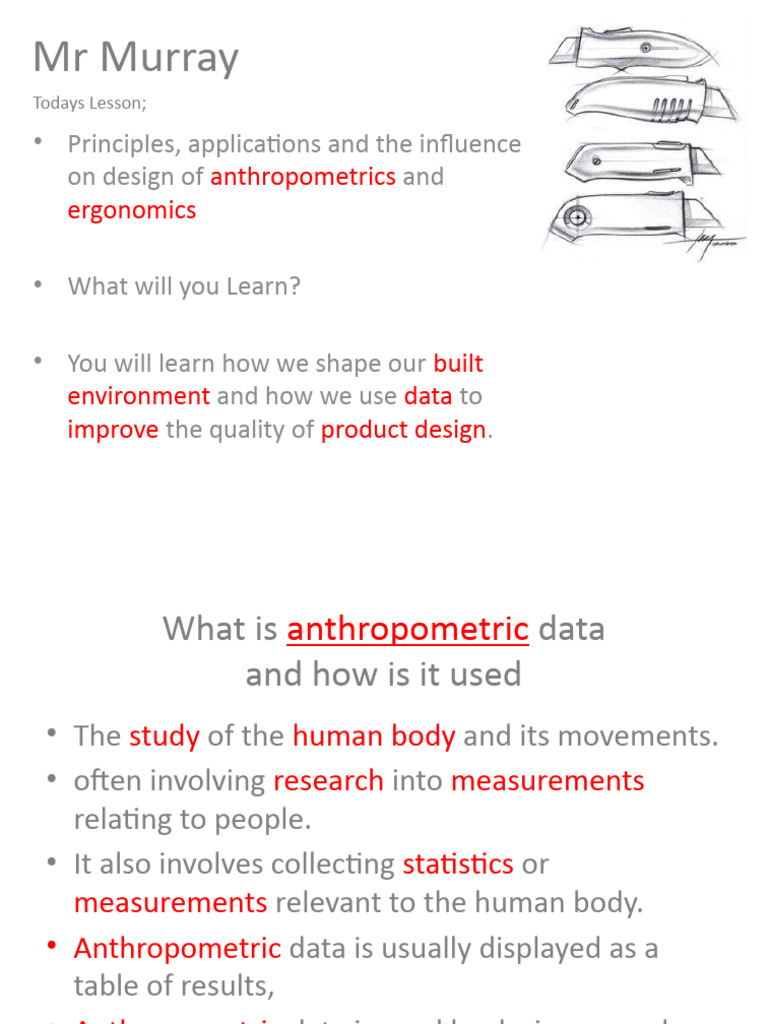 Understanding Anthropometric Data Usage | PDF | Anthropometry | Human ...