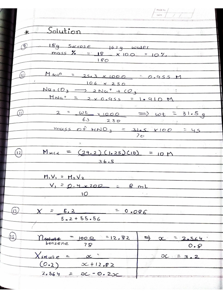 Solution (Worksheet) | PDF