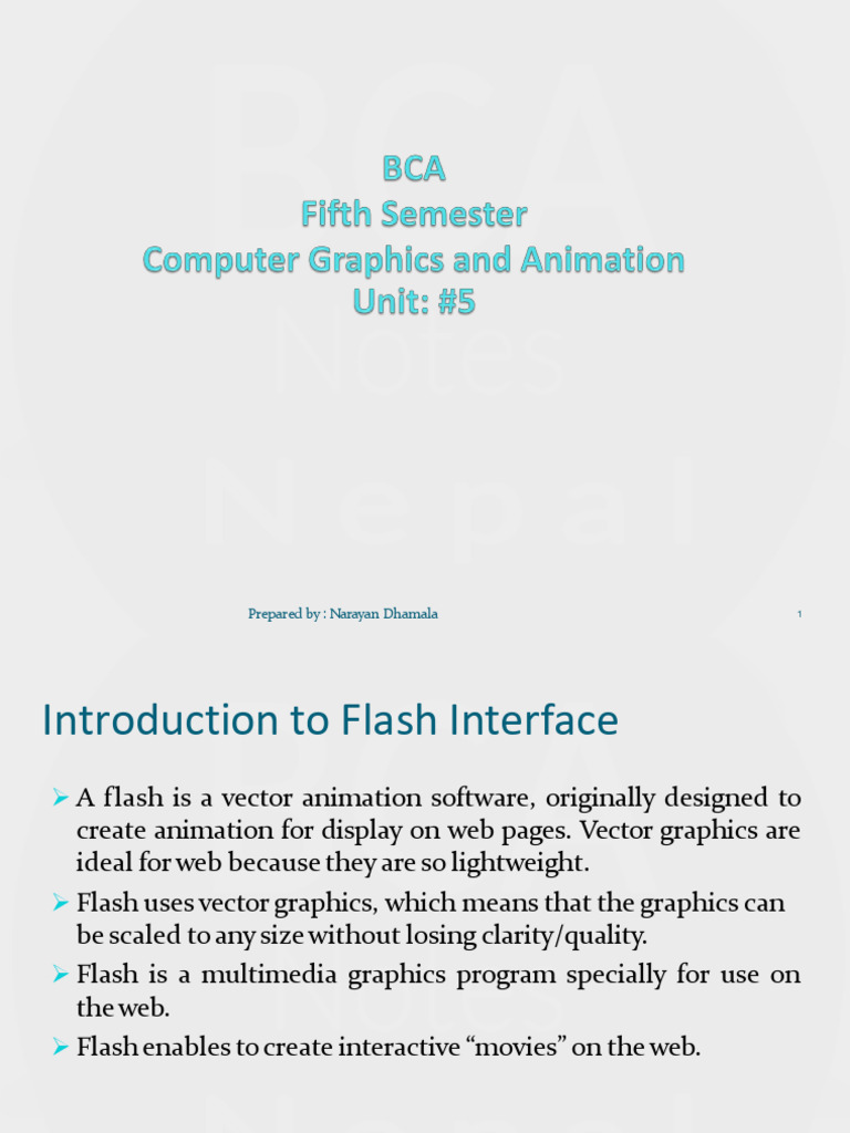 Unit 5 Flash Interface | PDF | Adobe Flash | Graphics