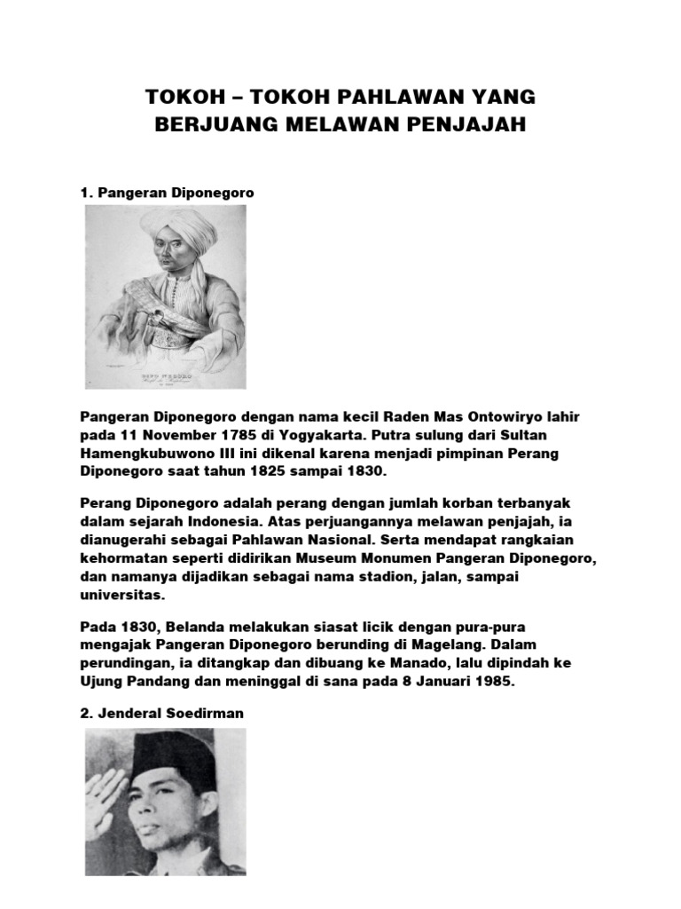 Tokoh Tokoh Pahlawan | PDF