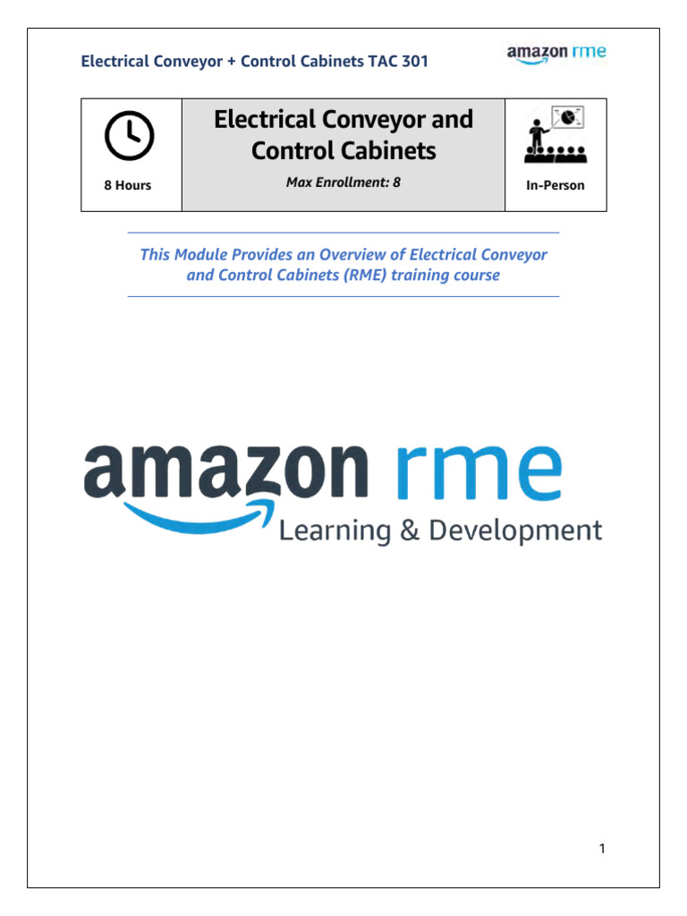 Electrical Conveyor & Control Cabinets Training | PDF | Electric Motor ...