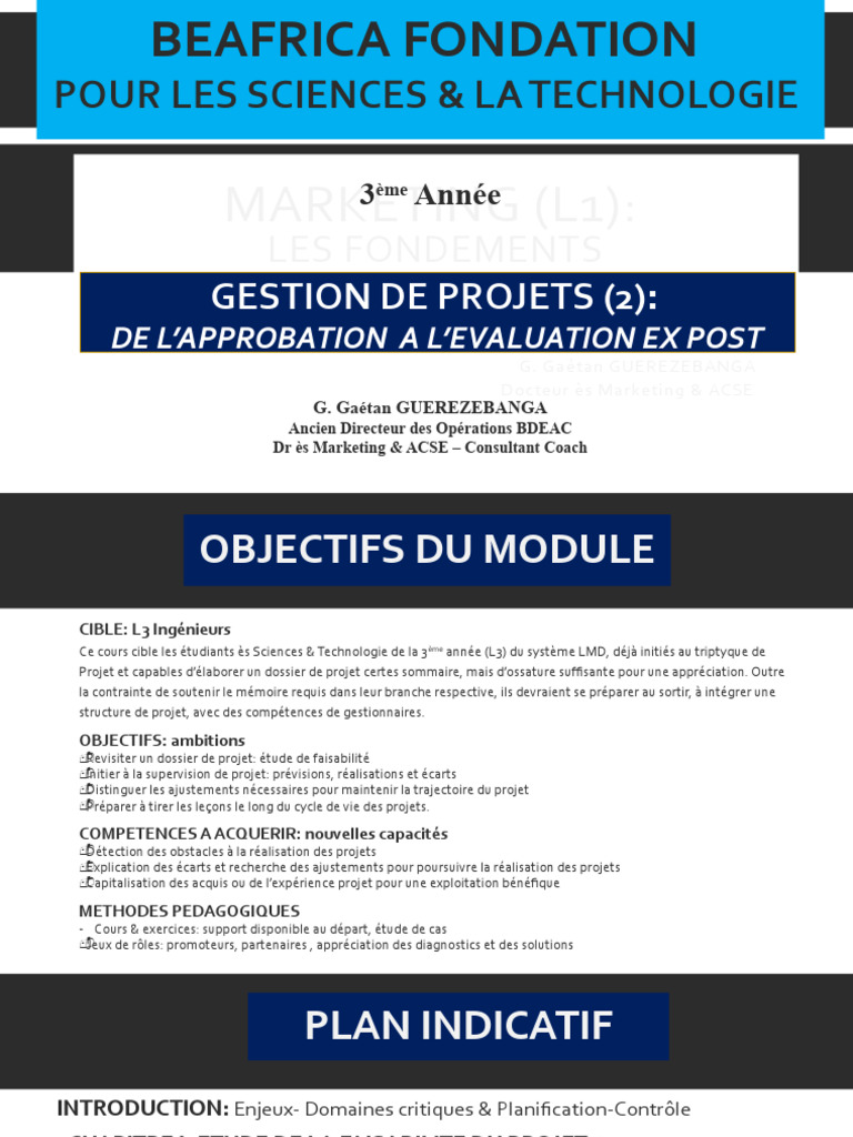 FBST Gestion de Projet l3 2022 | PDF | Business | Économie