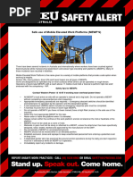 MEWP Emergency Lowering Procedures Guide | PDF