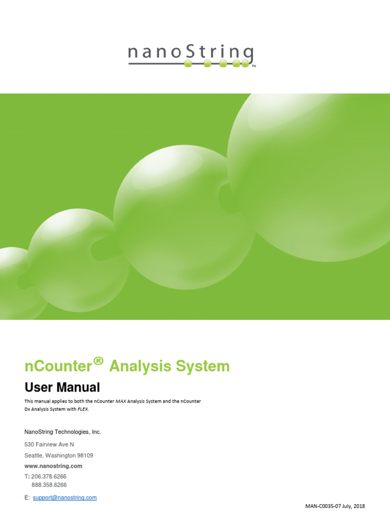MAN C0035 08 Ncounter Analysis System User Manual | PDF | Computer File ...