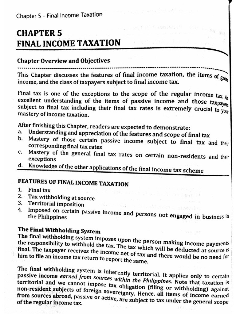 Income Tax Chapter 5 1 | PDF