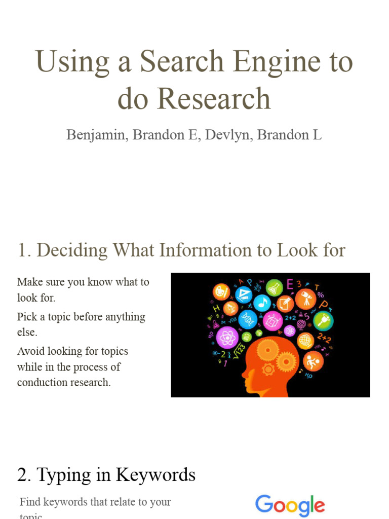 Effective Research Using Search Engines | PDF