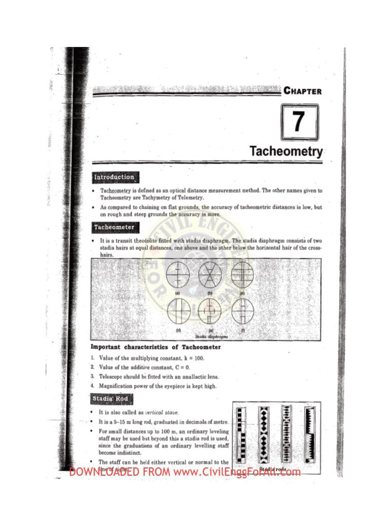 Tacheometry | PDF