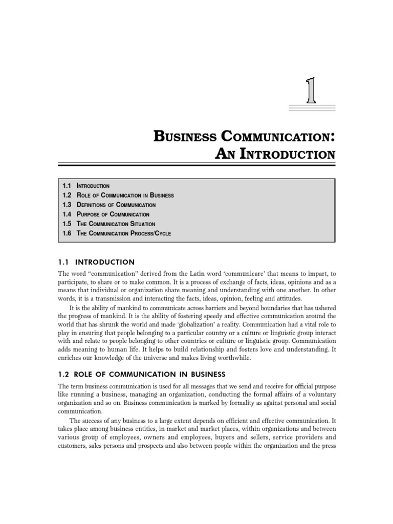 Business Communication Introduction (1) | PDF | Communication | Information