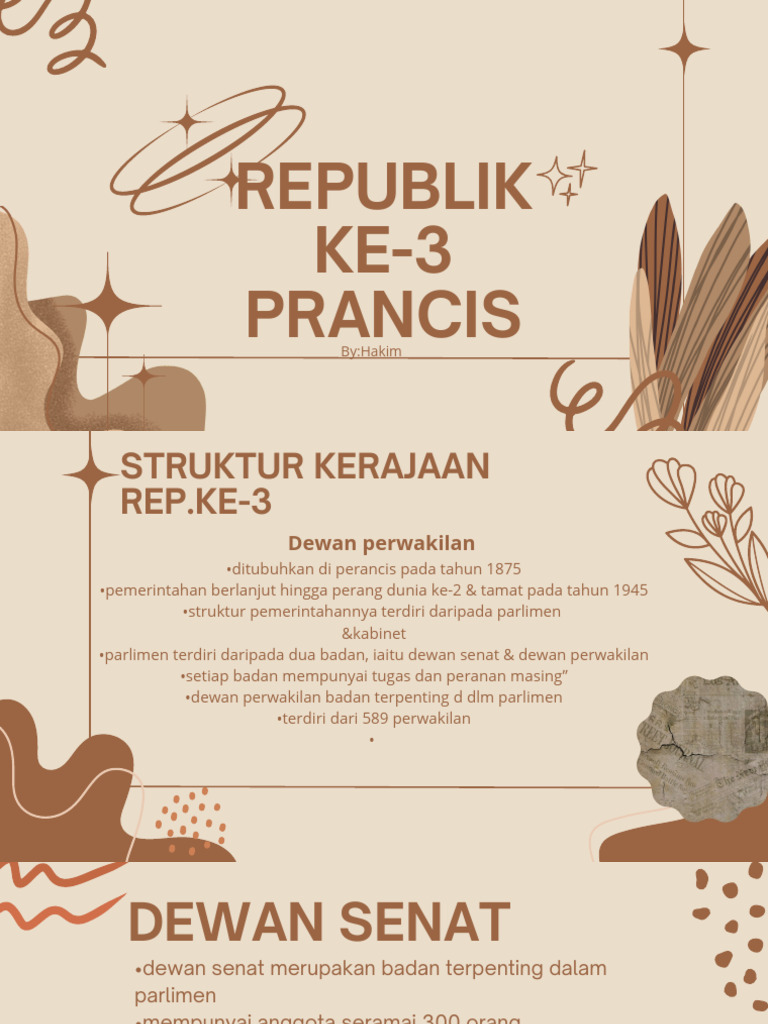 Republik Ke-3 Prancis Struktur Kerajaan Rep - Ke3 Perancis | PDF