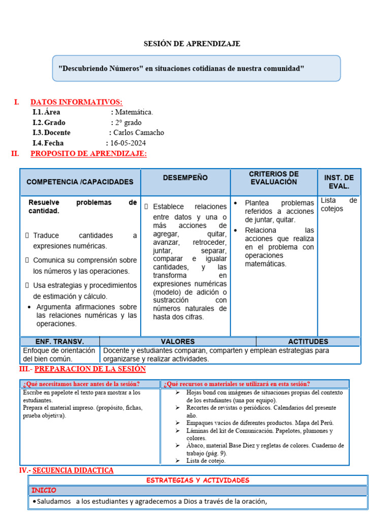 Números en la Vida Cotidiana Infantil | PDF | Aprendizaje