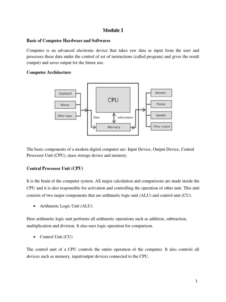 Module1 | PDF | Computer Data Storage | Software