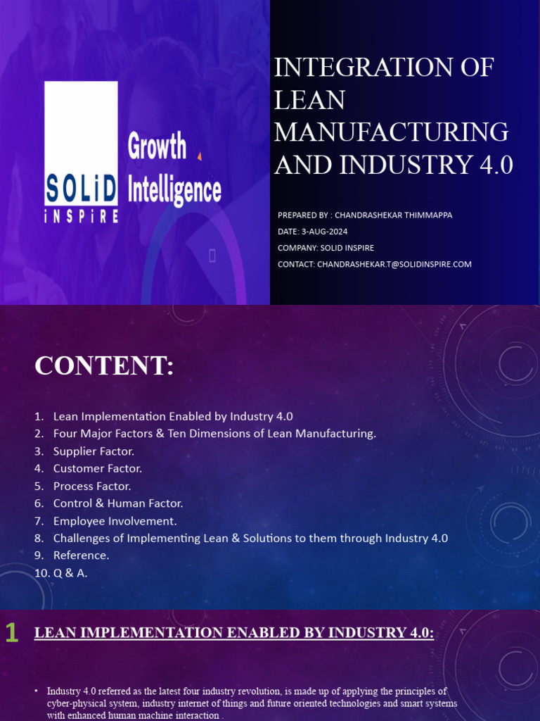 Lean Manufacturing Meets Industry 4.0 | PDF | Lean Manufacturing ...