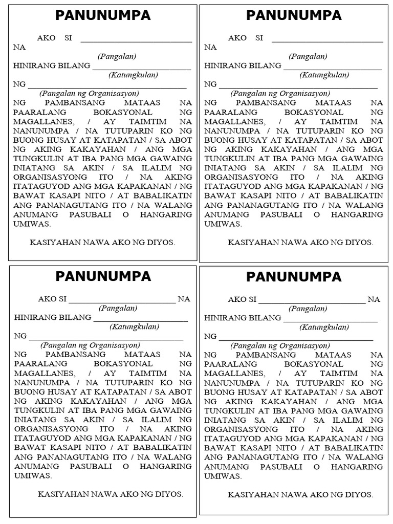 Panunumpa 3 | PDF