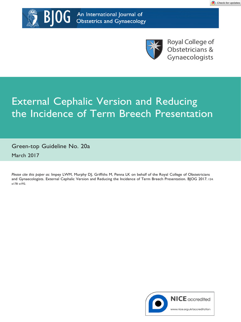 BJOG - 2017 - External Cephalic Version and Reducing The Incidence of ...