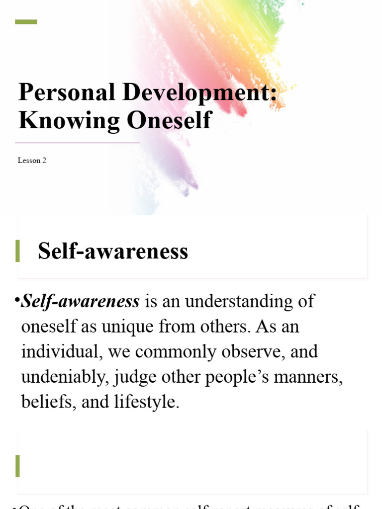 PerDev Lesson 2 | PDF | Self Esteem | Self Efficacy
