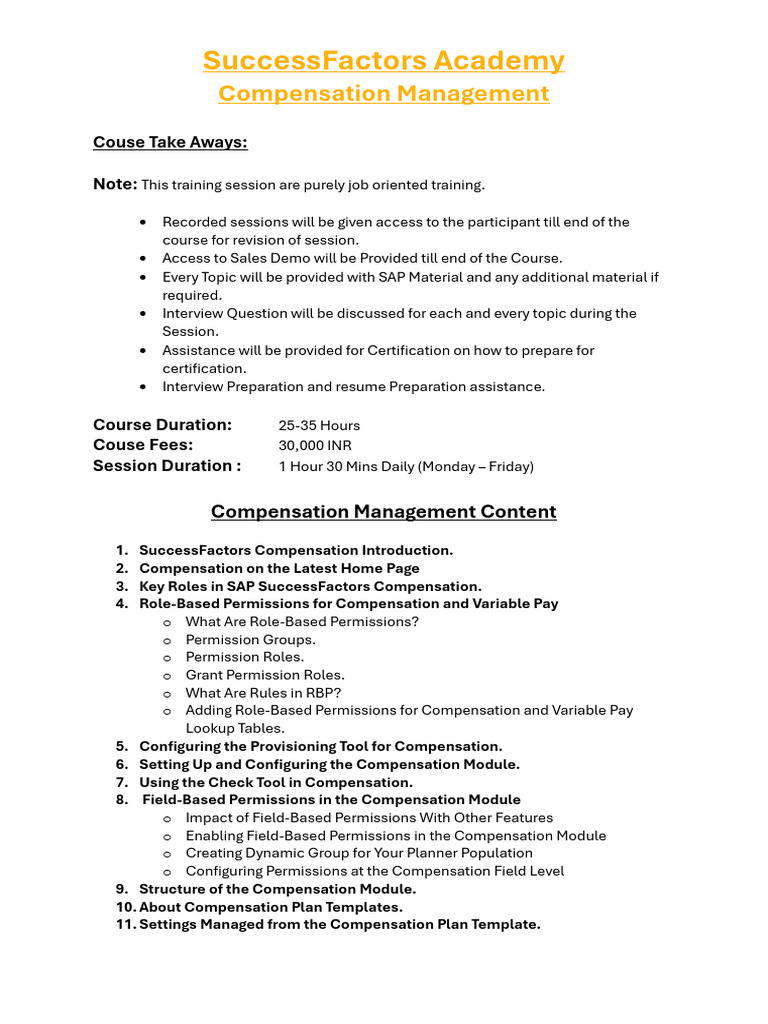 SF-Compensation Management Content | PDF | Worksheet | Computer Science