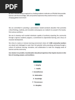 ISU Vision, Mission, and Quality Policy | PDF | Collaboration | Learning