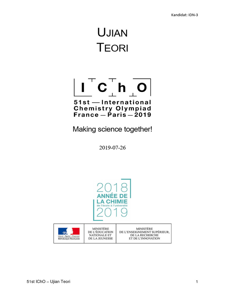 IChO2019 Ujian-Teori IDN-3 | PDF