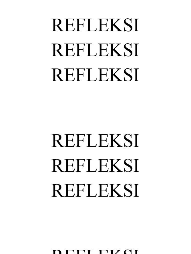 REFLEKSI | PDF