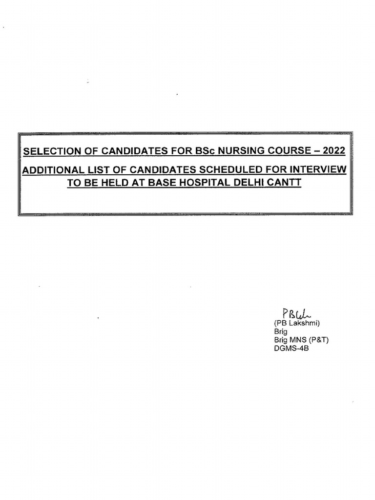 Additional List of Candidates Scheduled For Interview | PDF