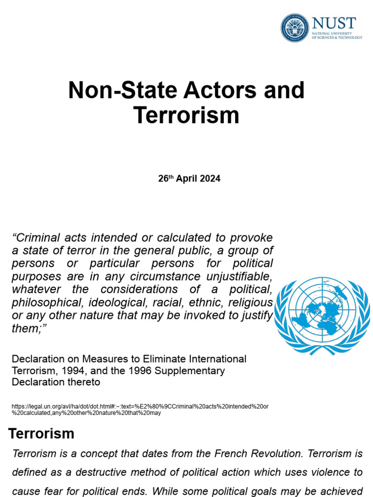 Lecture 16 (Terrorism) | PDF | International Criminal Law | Law Of War