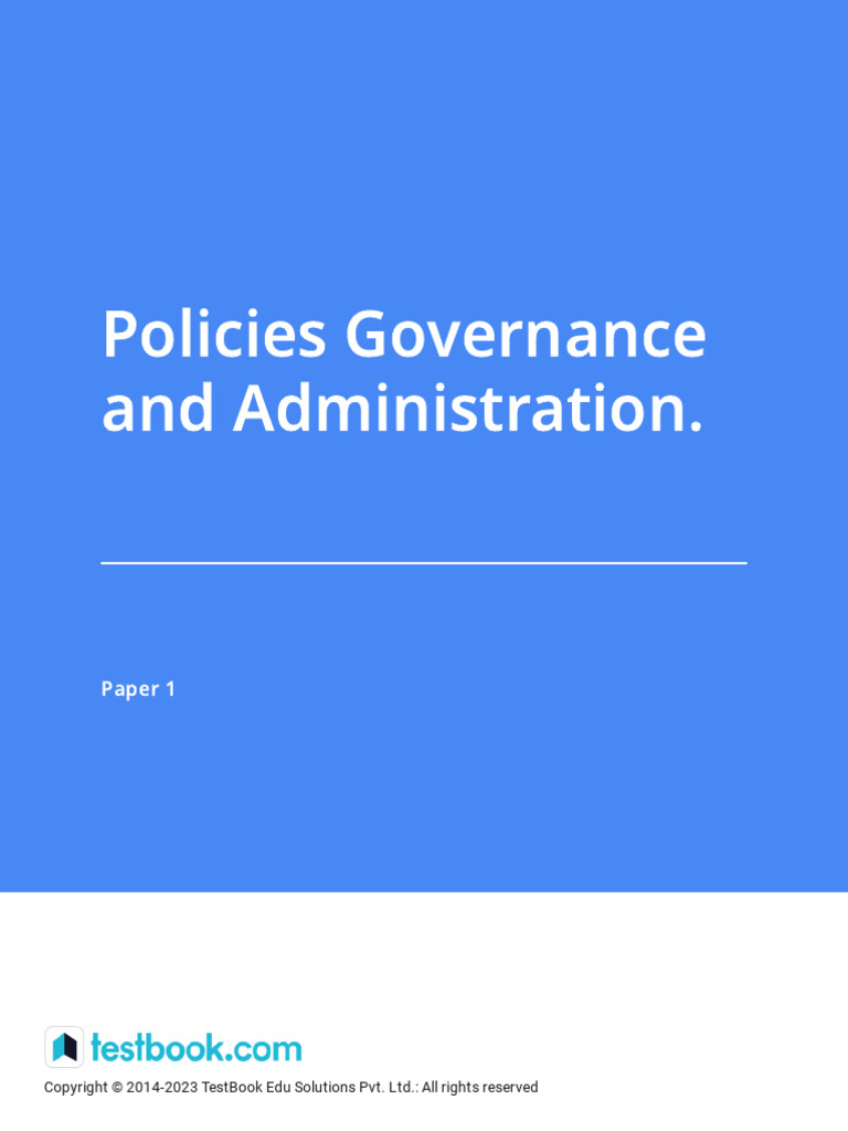 Policies Governance and Administration. | PDF | Government Of India ...