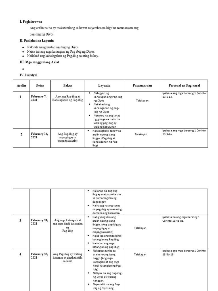 Bible Schoool Syllabus February | PDF