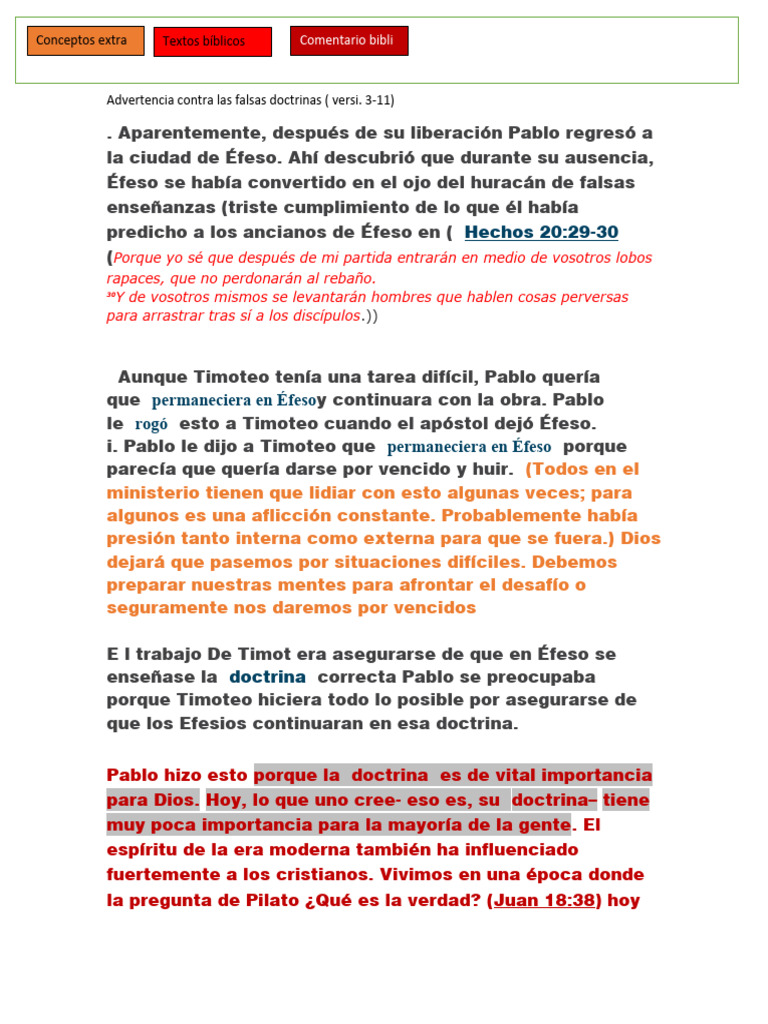 Advertencia Contra Las Falsas Doctrinas | PDF | Pecado | Pablo el apóstol