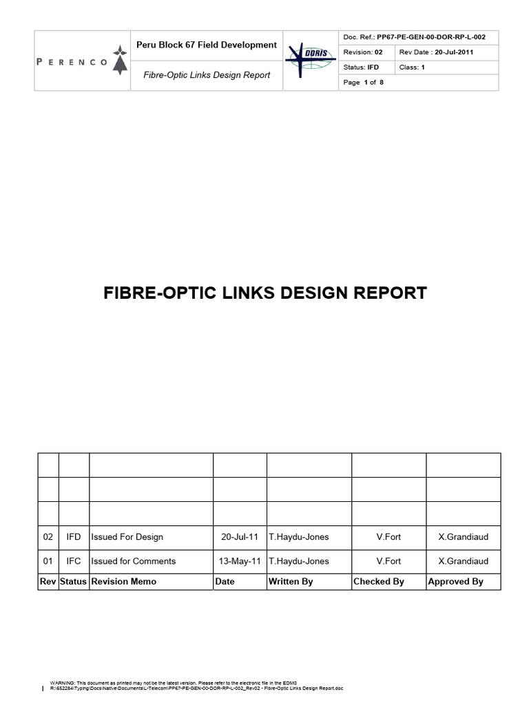 PP67-PE-GEN-00-DOR-RP-L-002 - Rev02 - Fibre-Optic Links Design Report ...