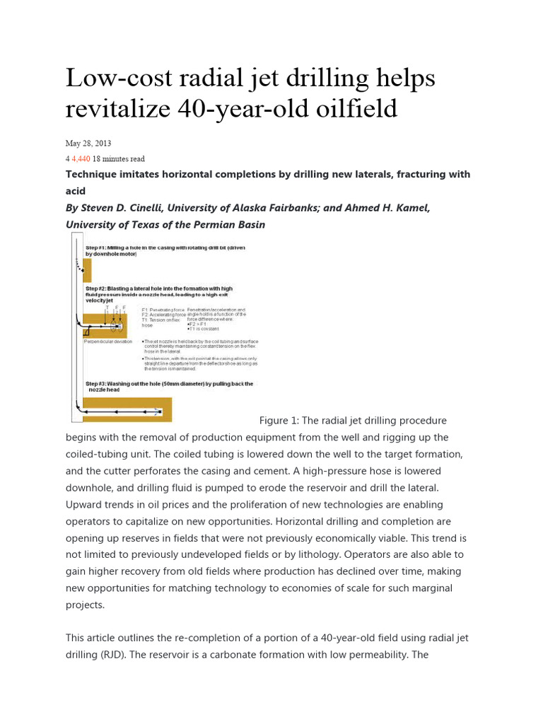 Revitalizing Oilfields with Radial Jet Drilling | PDF | Oil Well ...