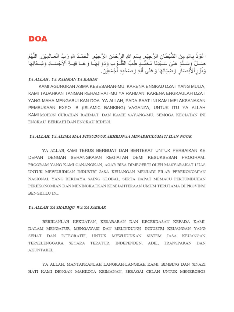 Ya Allah, Ya Rahman Ya Rahim | PDF | Agama & Spiritualitas