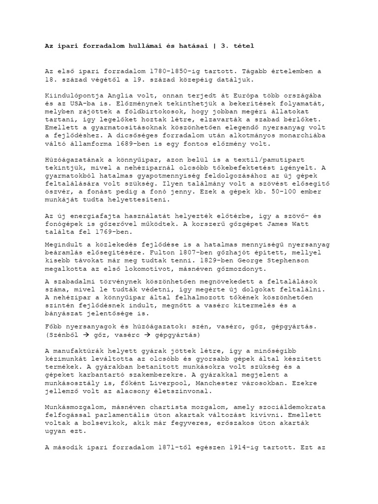 Ipari Forradalom | PDF