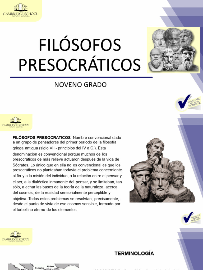 PRESOCRÁTICOS | PDF | Metafísica | Filosofía griega antigua