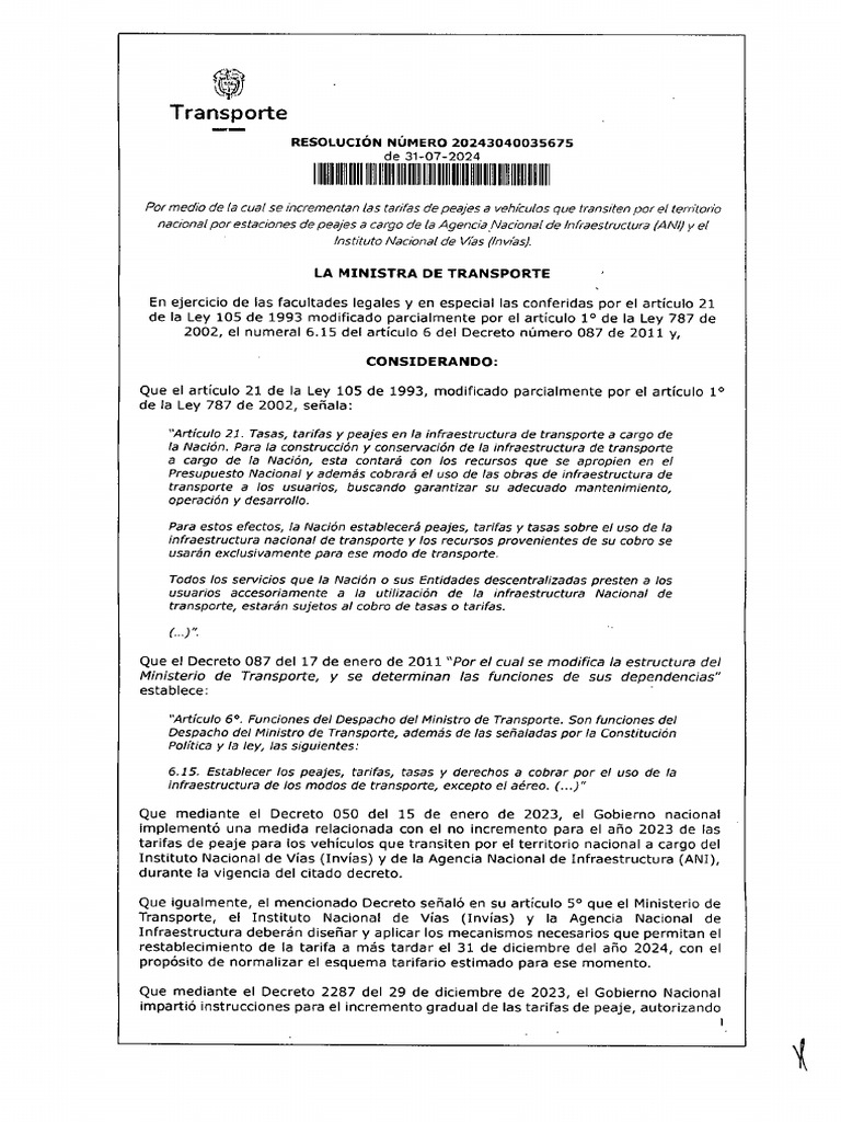 D Pri TSFB | PDF | Transporte | Colombia