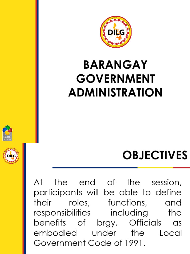 3 Barangay Governance Administration | PDF | Governance | Government
