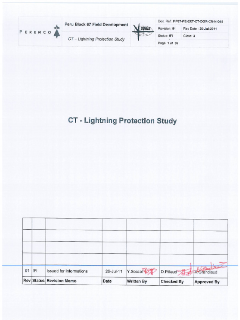 PP67-PE-EXT-CT-DOR-CN-N-045_rev01 - CT Lightning Protection Study | PDF ...