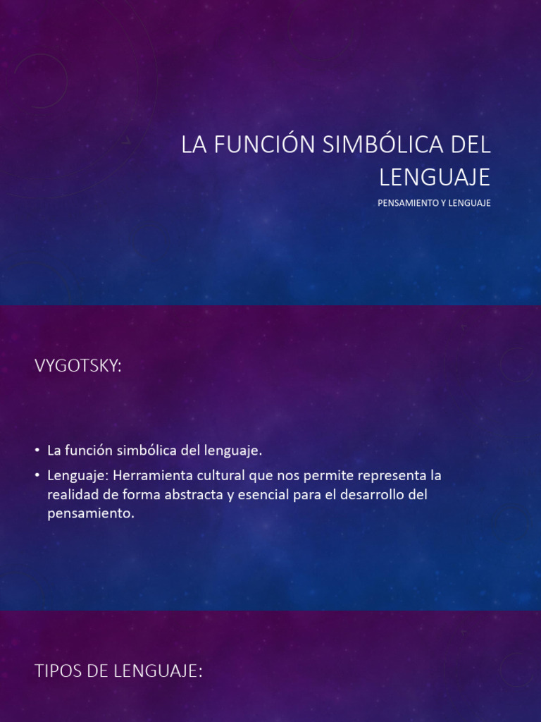 4la Función Simbólica Del Lenguaje | PDF | Pensamiento | Los símbolos