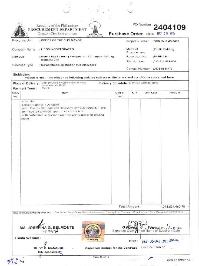 Po 2404109 | PDF | Plastic | Polyvinyl Chloride
