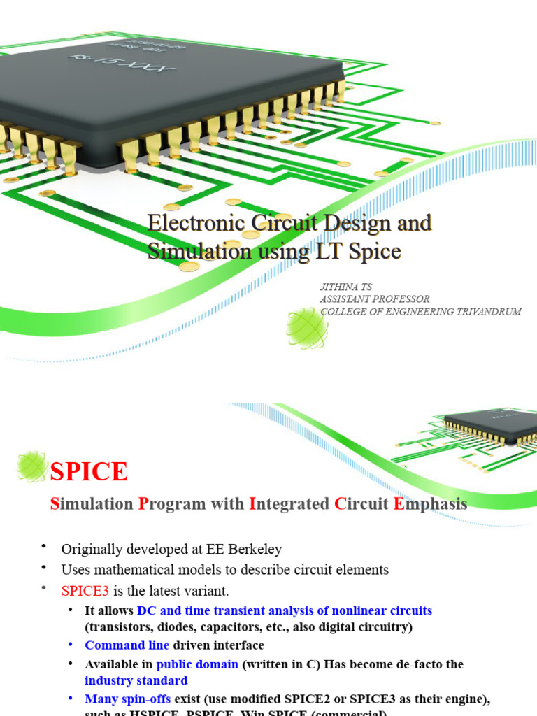 Circuit Analysis Using Lt Spice | PDF | Spice | Electrical Network