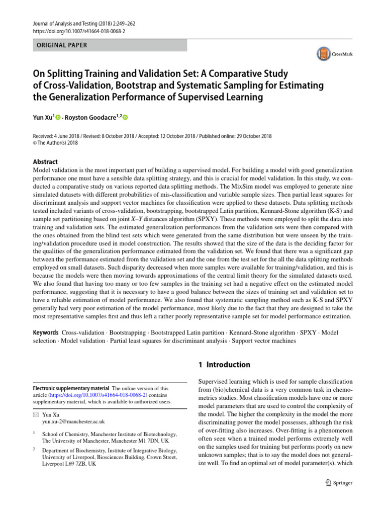 s41664 018 0068 2 | PDF | Cross Validation (Statistics) | Bootstrapping (Statistics)