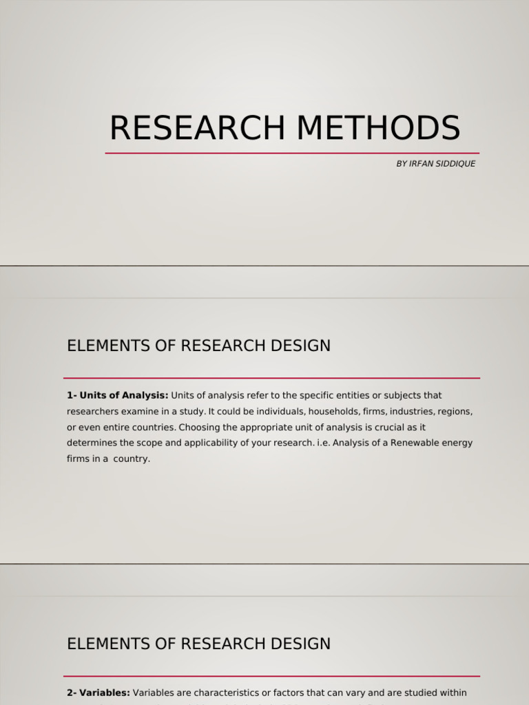 CH 06 Elements of Research Design | PDF | Qualitative Research | Economics