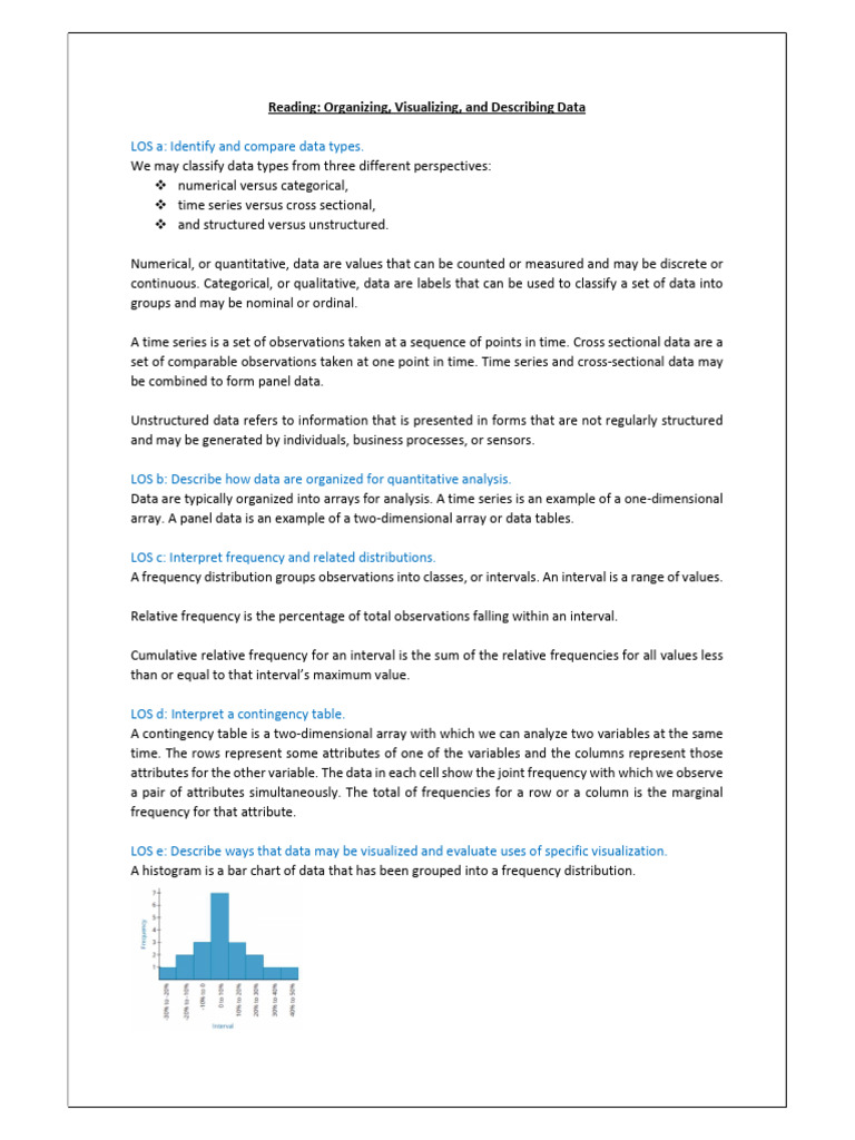 Organizing, Visualizing and describing data | PDF | Skewness | Quantile Organizing, Visualizing and describing data | PDF | Skewness | Quantile