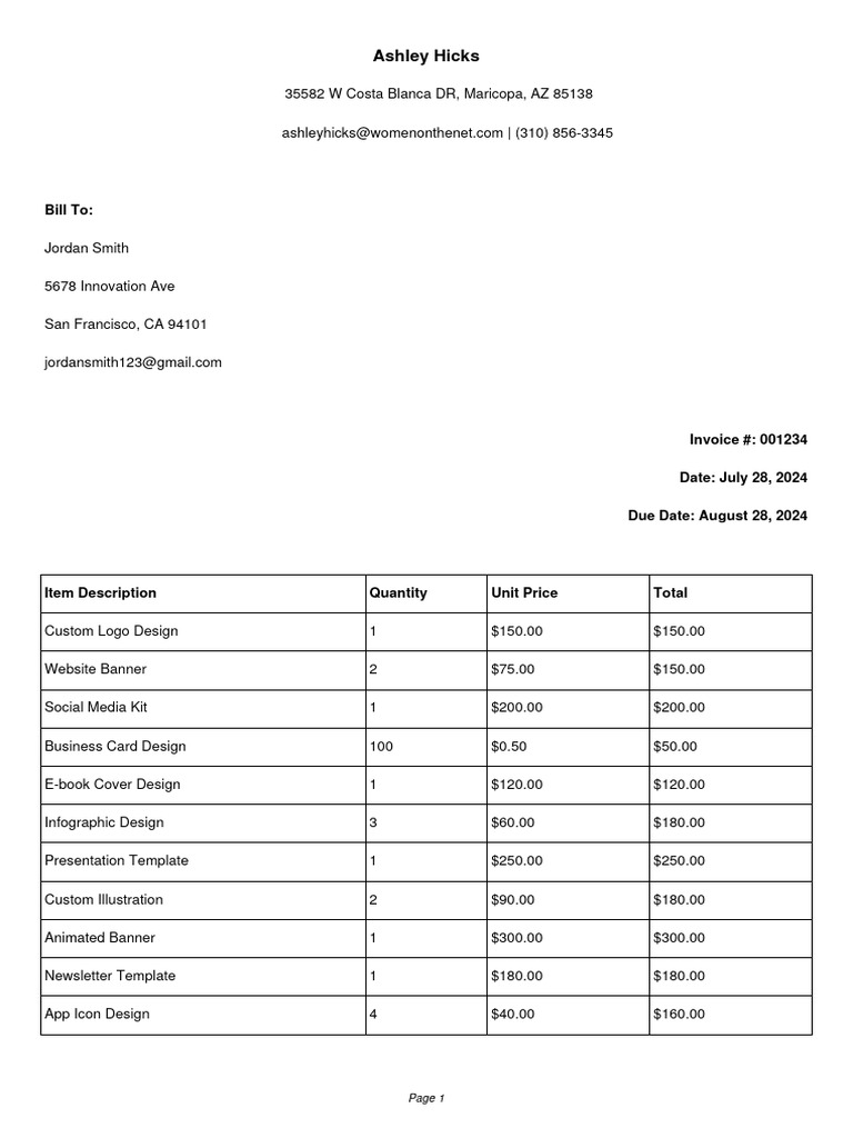 Jordans Invoice 08-28-2024 | PDF | Invoice | Communication Design