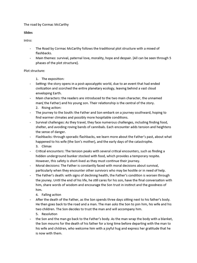 "The Road: Plot Structure and Themes" | PDF | Plot (Narrative ...